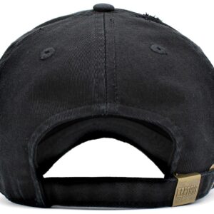 KBSV-3035V BLK Daddy Dad Hat Baseball Cap Vintage Distressed Classic Polo Style Adjustable Cotton