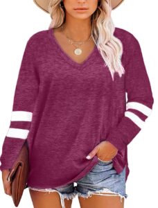 gloria&sarah sweatshirt for women long sleeve shirts oversized plus size red tops fall holiday outfits,red,2xl