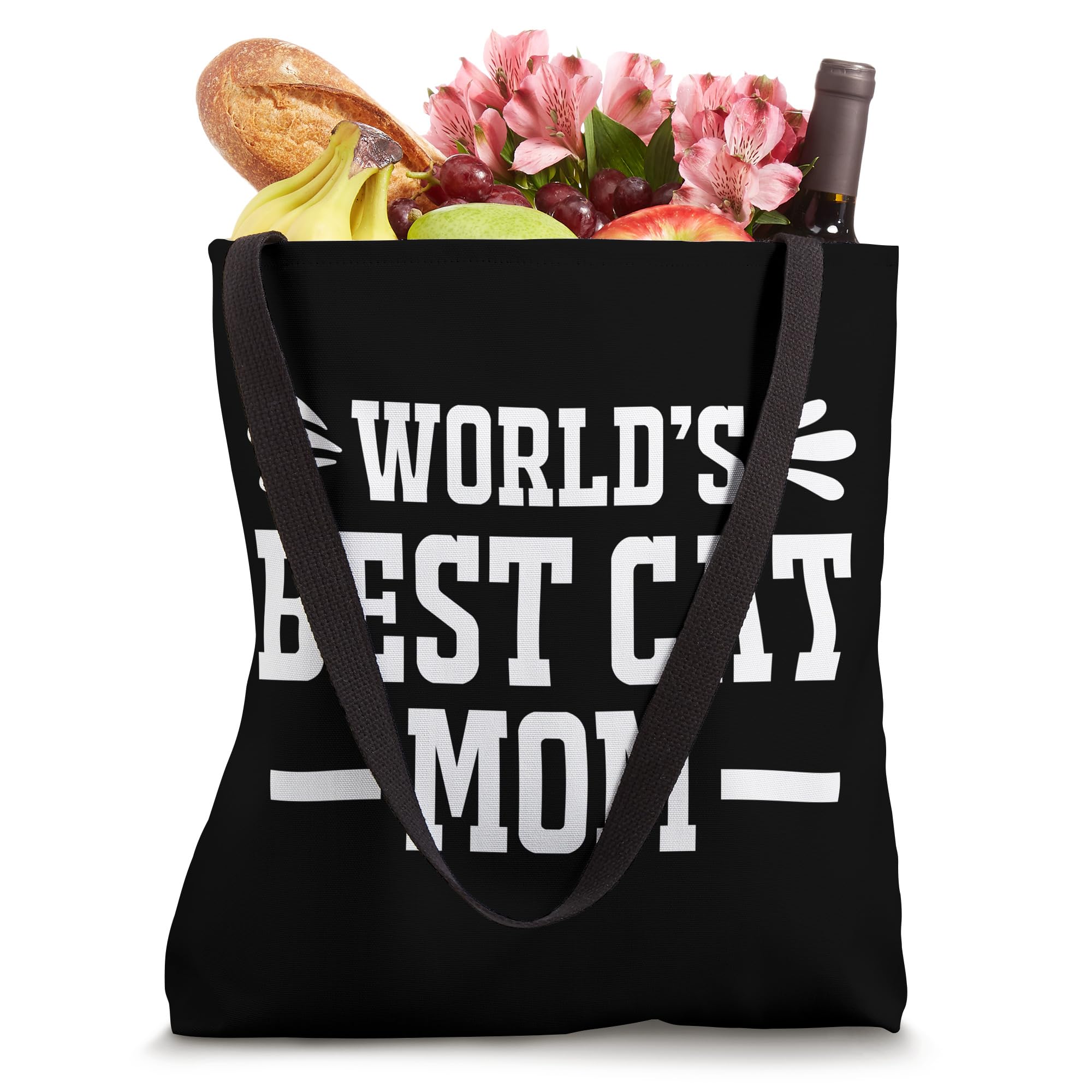 World's Best Cat Mom - Funny Cat Lover Tote Bag