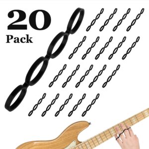 IMPRESA 20 Pack Finger Exerciser for All Instruments - Dexterity Improvement Grip Strength Trainer - Guitar Exerciser to Increase Transition Speed - Adjustable Tension Finger Stretcher