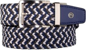 nexbelt braided golf belt with ratchet technology - cut to fit braided golf belt for men - precisefit braided stretch golf belt with 1 3/8" width strap - anchor