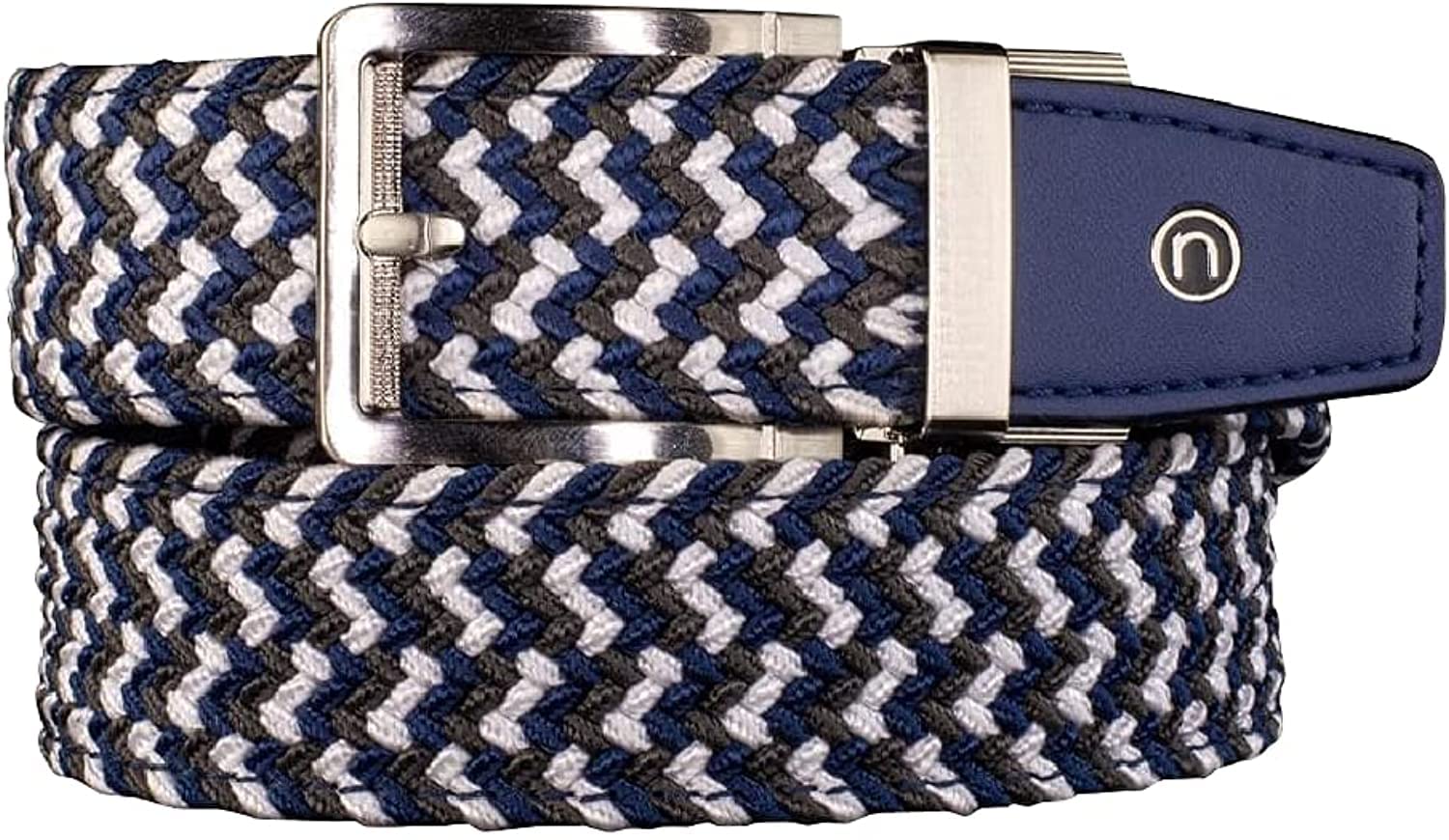 Nexbelt Braided Golf Belt with Ratchet Technology - Cut to Fit Braided Golf Belt for Men - PreciseFit Braided Stretch Golf Belt with 1 3/8" Width Strap - Anchor