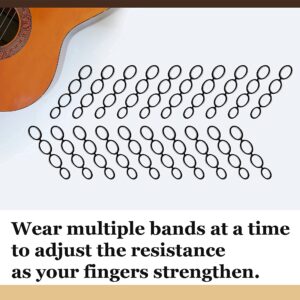 IMPRESA 20 Pack Finger Exerciser for All Instruments - Dexterity Improvement Grip Strength Trainer - Guitar Exerciser to Increase Transition Speed - Adjustable Tension Finger Stretcher