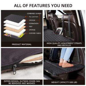 ABE Non-Inflatable Car Bed Mattress,Double-Sided Folding,Portable Back Seat, Travel Camping Mattress for Sleeping(Dinosaur World), for SUV