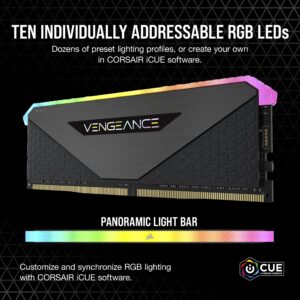 CORSAIR Vengeance RGB RT 16GB (2x8GB) DDR4 3600 (PC4-28800) C16 1.35V Desktop Memory