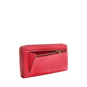 Fossil Logan Zip Around Clutch, Cherry Quilted