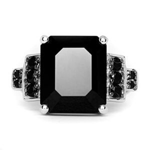 HIFLYER JEWELS Natural Black Spinel Ring 925 Solid Sterling Silver Ring Perfect Gifts For Her Gemstone Ring Statement Ring Designer Ring Best Price (6)