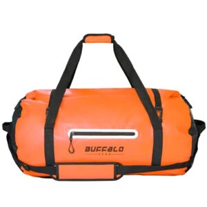 Buffalo Gear Drybag 80L Waterproof Duffel Dry Bag Heavy Duty Duffle Travel Bag for Kayaking, Rafting, Boating, Fishing,Camping, Orange