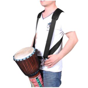 padded djembe shoulder strap adjustable african hand drum sling belt comfort shoulder harness percussion accessories black