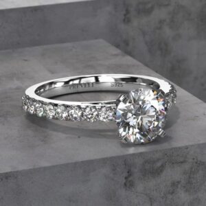 PREVELI Simulated 1 Carat Diamond Rings For Women Size 6.5 Moissanite Engagement Ring 925 Sterling Silver Band Lab Grown