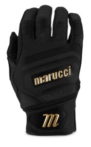 marucci 2021 pittards reserve adult batting gloves, black, adult x-large