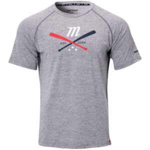 marucci men's crossover marled tee gray