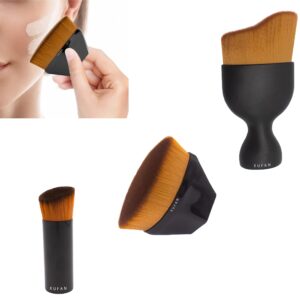 Foundation Makeup Brush, 3Pcs Flat Head Makeup Brush, Concealer Brush, Contour Sideburn Adjustment Pen