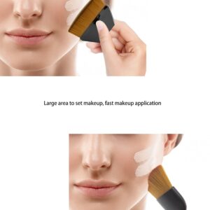 Foundation Makeup Brush, 3Pcs Flat Head Makeup Brush, Concealer Brush, Contour Sideburn Adjustment Pen