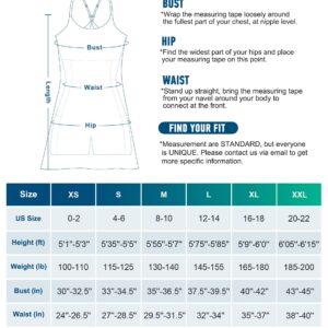 Womens Tennis Dress, Workout Dress with Built-in Bra & Shorts Pockets Summer Dress for Golf Athletic Dresses for Women Indigo