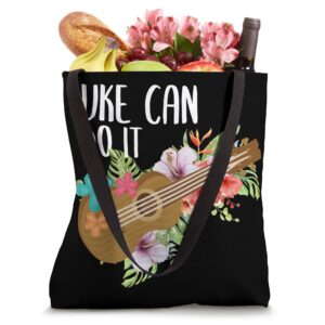 Ukulele Guitar Aloha Hawaii - Flower Floral Uke Ukulele Tote Bag