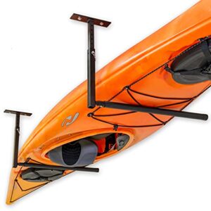 storeyourboard single kayak ceiling rack, adjustable storage mount, overhead garage system