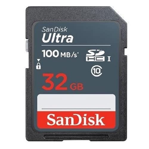 SanDisk 32GB Ultra SD Memory Card 5 Pack SDHC UHS-I Class 10 (SDSDUNR-032G-GN3IN) Bundle with 5 SD Card Cases & 1 Everything But Stromboli Card Reader