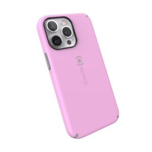 speck iphone 13 pro case - drop protection & scratch resistant, compatible with magsafe case for iphone13 pro - slim design with soft touch coating - aurora purple, cathedral grey candyshell pro