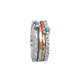 turquoise gemstone 925 sterling silver spinner ring jewelry (9)