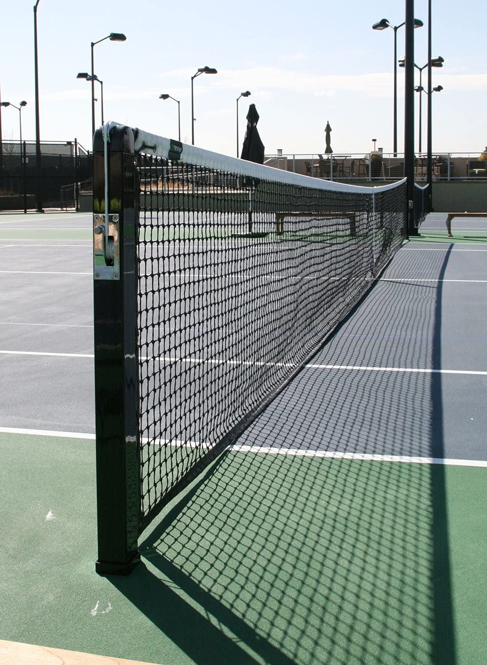 Douglas Premier Square Surface Mount Tennis Posts, Black