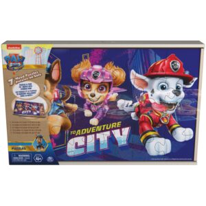 paw patrol: the movie, 7 wood puzzles jigsaw bundle 12pc 16pc 24pc chase skye marshall rubble show with tray, for kids ages 4 and up