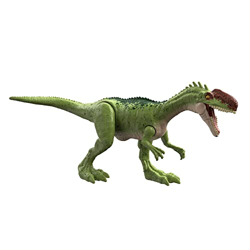 Jurassic World Fierce Force Monolophosaurus Camp Cretaceous Authentic Dinosaur Strike Motion Action Figure, Movable Joints, Gift 3 Years & Older