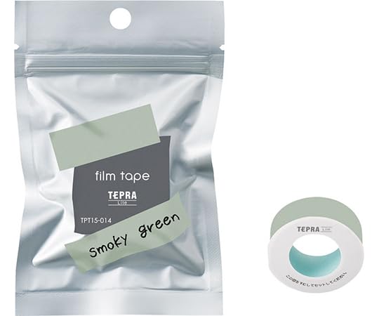 Tepra Lite Film Tape, Tape Width 0.59” from KINGJIM (Smoky Green)