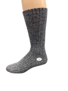 sierra socks thick hiking wool socks, gift for father (charcoal, large)