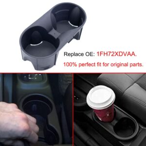 MOCW Front Console Cup Holder Fit for 2007 2008 2009 2010 Jeep Wrangler Replace OE # 1FH72XDVAA