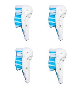 sensitive replacement electric replacement toothbrush heads (4 count), dual clean rotating sets compatible with braun oral b cross action power