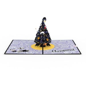 Lovepop Disney Tim Burton's Christmas Tree Pop Up Card, 5x7-3D Greeting Card, Pop Up Christmas Cards for kids, 3D Christmas Card, Seasonal Holiday Card