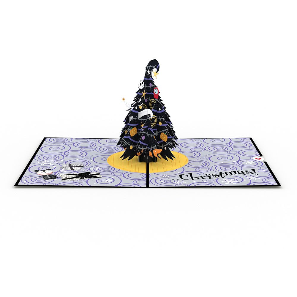 Lovepop Disney Tim Burton's Christmas Tree Pop Up Card, 5x7-3D Greeting Card, Pop Up Christmas Cards for kids, 3D Christmas Card, Seasonal Holiday Card