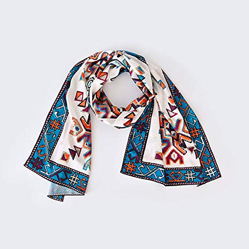 Moreni Armenian Printed Scarf - Artsakh Silk/Polyester (Orange)