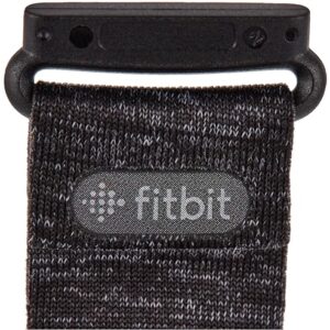 Fitbit Sense Versa 3 Accessory Band, Official Product, Hook & Loop, Charcoal, Small