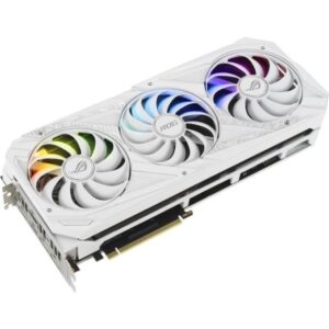 ASUS ROG Strix NVIDIA GeForce RTX 3070 V2 White OC Edition Gaming Graphics Card (PCIe 4.0, 8GB GDDR6, LHR, HDMI 2.1, DisplayPort 1.4a, White Color Scheme, Axial-tech Fan Design, 2.9-Slot)