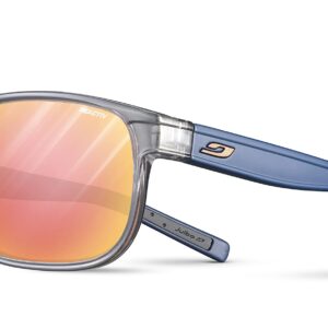 Julbo Renegade M Performance Sunglasses, Translucent Gray/Blue Frame - REACTIV 2-3 Glare Control Brown Lens