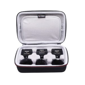 ltgem hard case for rode wireless go ii 2 / me/go dual channel wireless system with built-in microphones