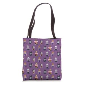 disney villains kawaii purple tote bag