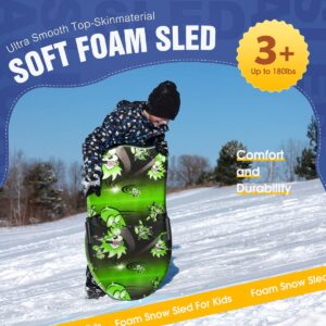 AQUARM Foam Snow Sled for Kids with 2 Sturdy Soft Handles & Slick Bottom, Toboggan Perfect for 3+ Years Old Boys Girls Winter Outdoor Sport Fun (36 inch)