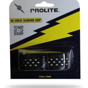 PROLITE No-Sweat Diamond Grip (White Underlay) for Pickleball Paddles, Racquetball, Squash, Platform Tennis, Badminton and More