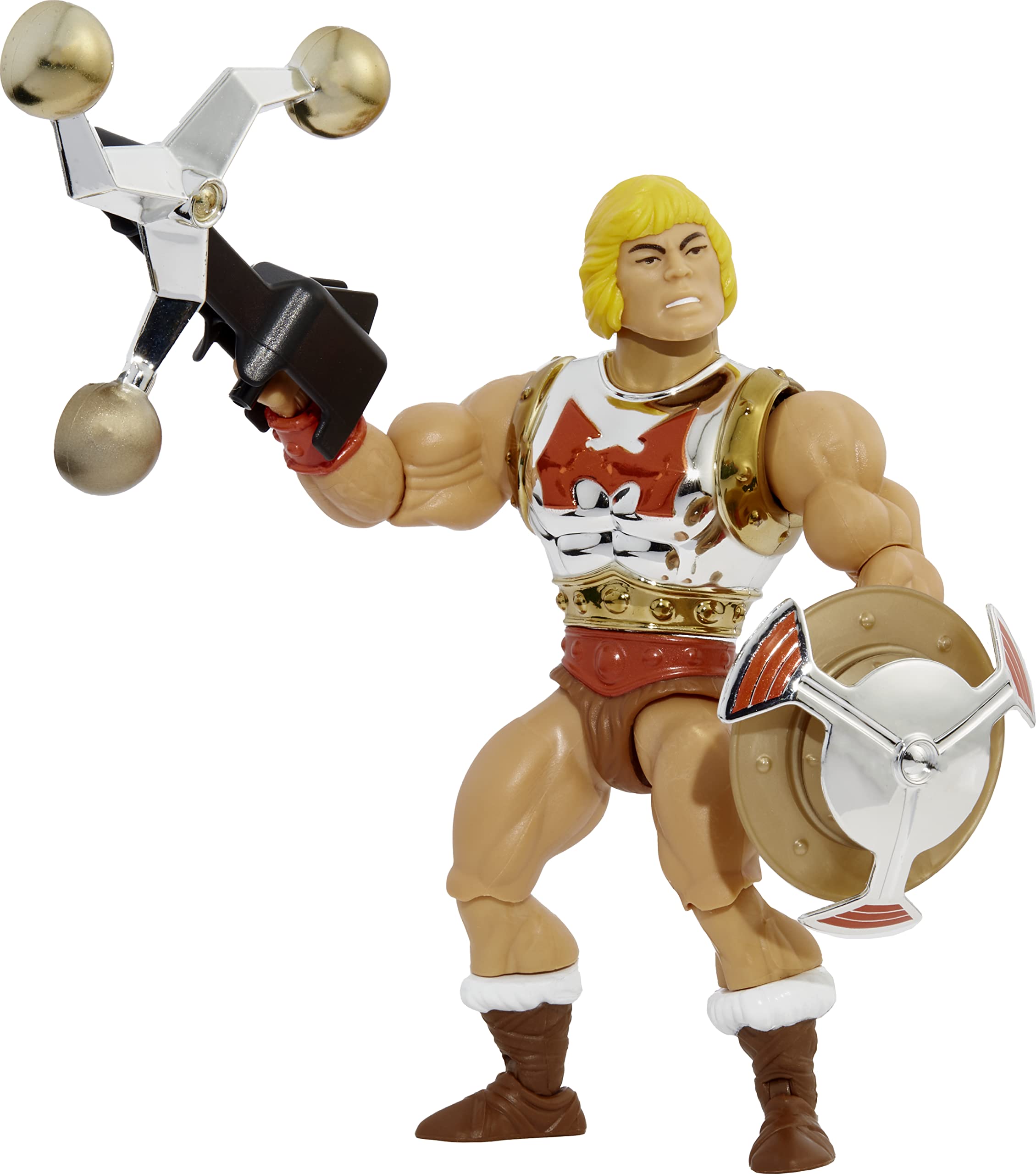 Masters of the Universe Origins Deluxe Action Figure, Flying Fists He-Man, 5.5-in Battle Figures for Storytelling Play and Display, for 6 to 10-Year-Olds and Adult Collectors