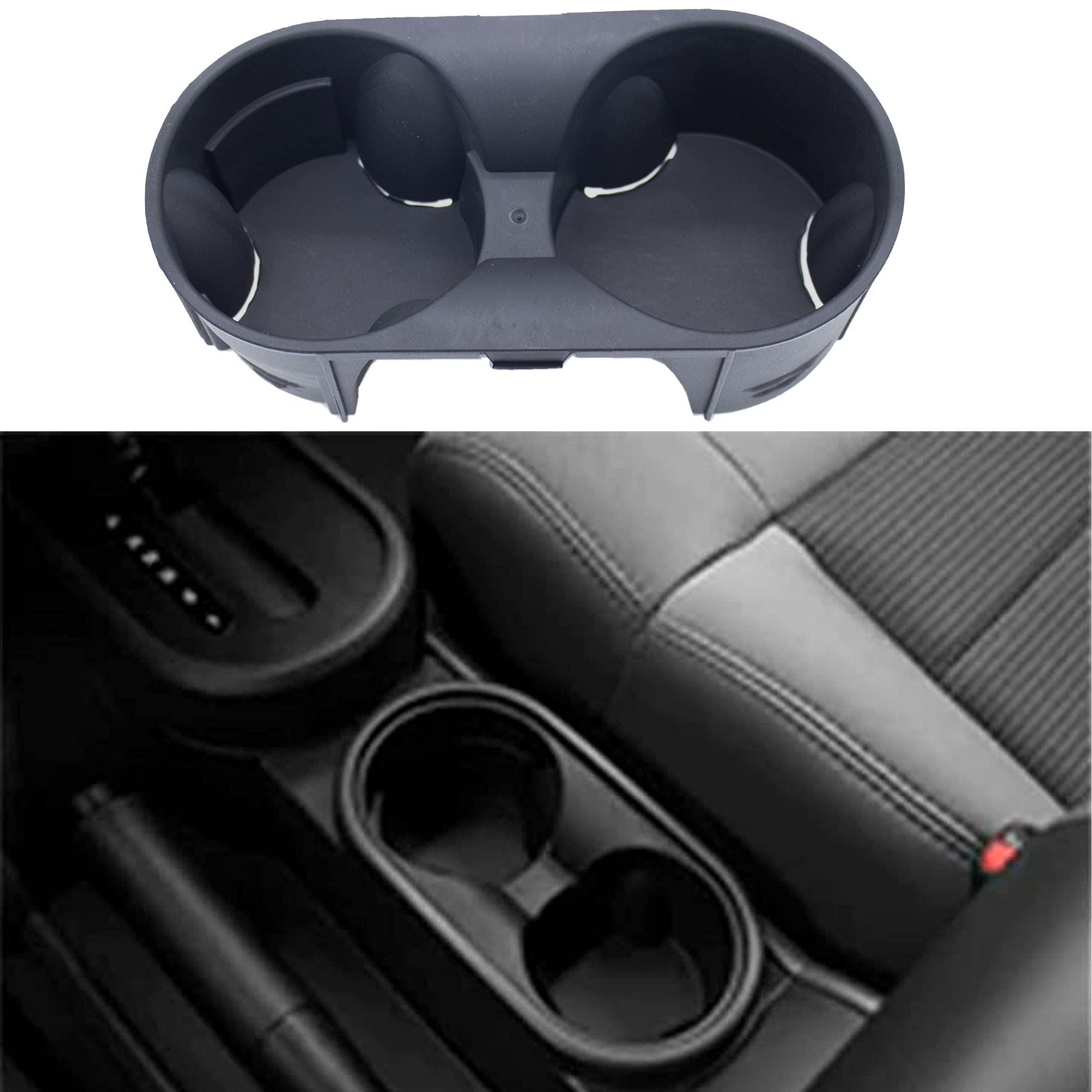 MOCW Front Console Cup Holder Fit for 2007 2008 2009 2010 Jeep Wrangler Replace OE # 1FH72XDVAA