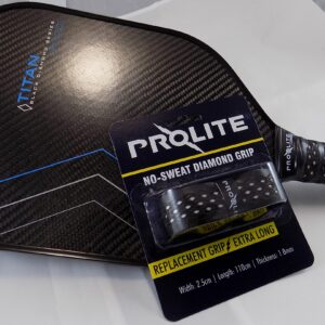 PROLITE No-Sweat Diamond Grip (White Underlay) for Pickleball Paddles, Racquetball, Squash, Platform Tennis, Badminton and More