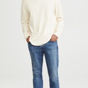 Club Monaco Men's Pique Sweatshirt, Blanc DE Blanc, Large