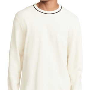 Club Monaco Men's Pique Sweatshirt, Blanc DE Blanc, Large