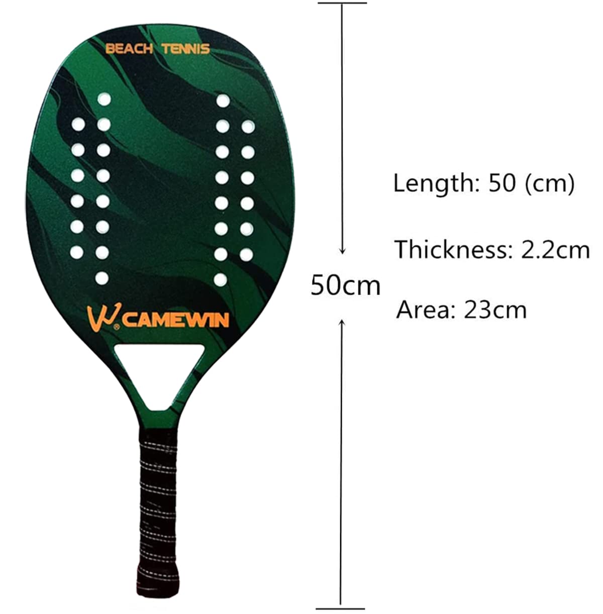 Beach Tennis Racket,Carbon Fiber Grit Face with EVA Memory Foam Core Beach Tennis Racket with Cover Bag (2PCS)