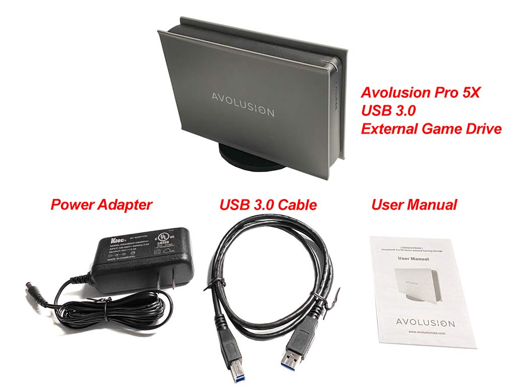 Avolusion PRO-5X Series 6TB USB 3.0 External Gaming Hard Drive (Grey) Compatible with Xbox Series X|S Game Console - 2 Year Warranty