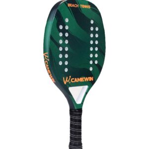 Beach Tennis Racket,Carbon Fiber Grit Face with EVA Memory Foam Core Beach Tennis Racket with Cover Bag (2PCS)