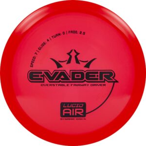 Dynamic Discs Lucid AIR Evader Fairway Driver Golf Disc [Colors May Vary] - 145-159g